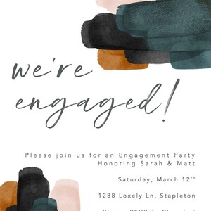 Abstract Engagement Party Invitation Couples Shower - Etsy