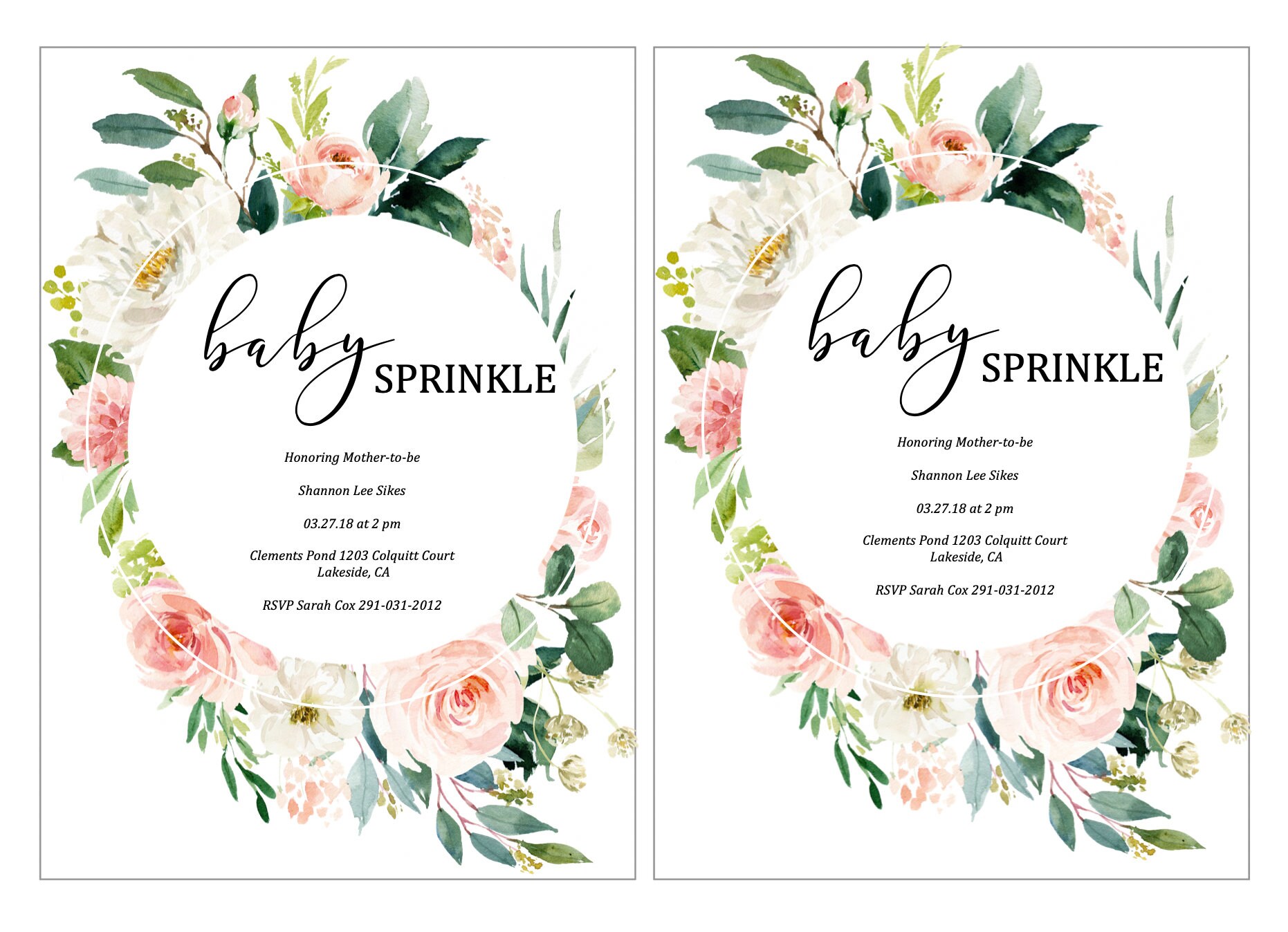 Sprinkle Invitation Baby Sprinkle Baby Girl Sprinkle - Etsy