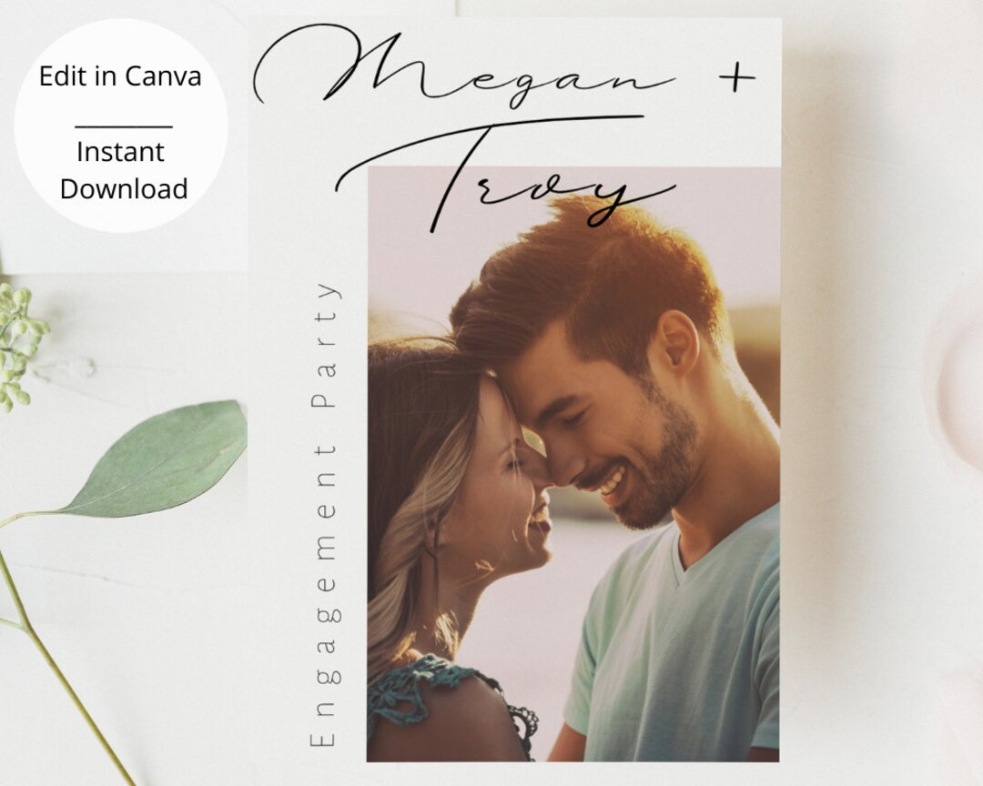 Engagement Party Invitation With Photo, Photo Engagement Party Invite ...