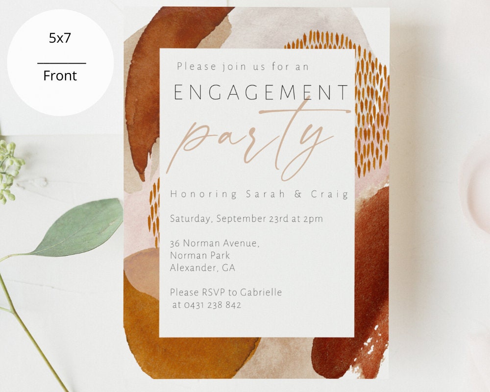 Fall Engagement Party Invitation Autumn Themed Engagement | Etsy