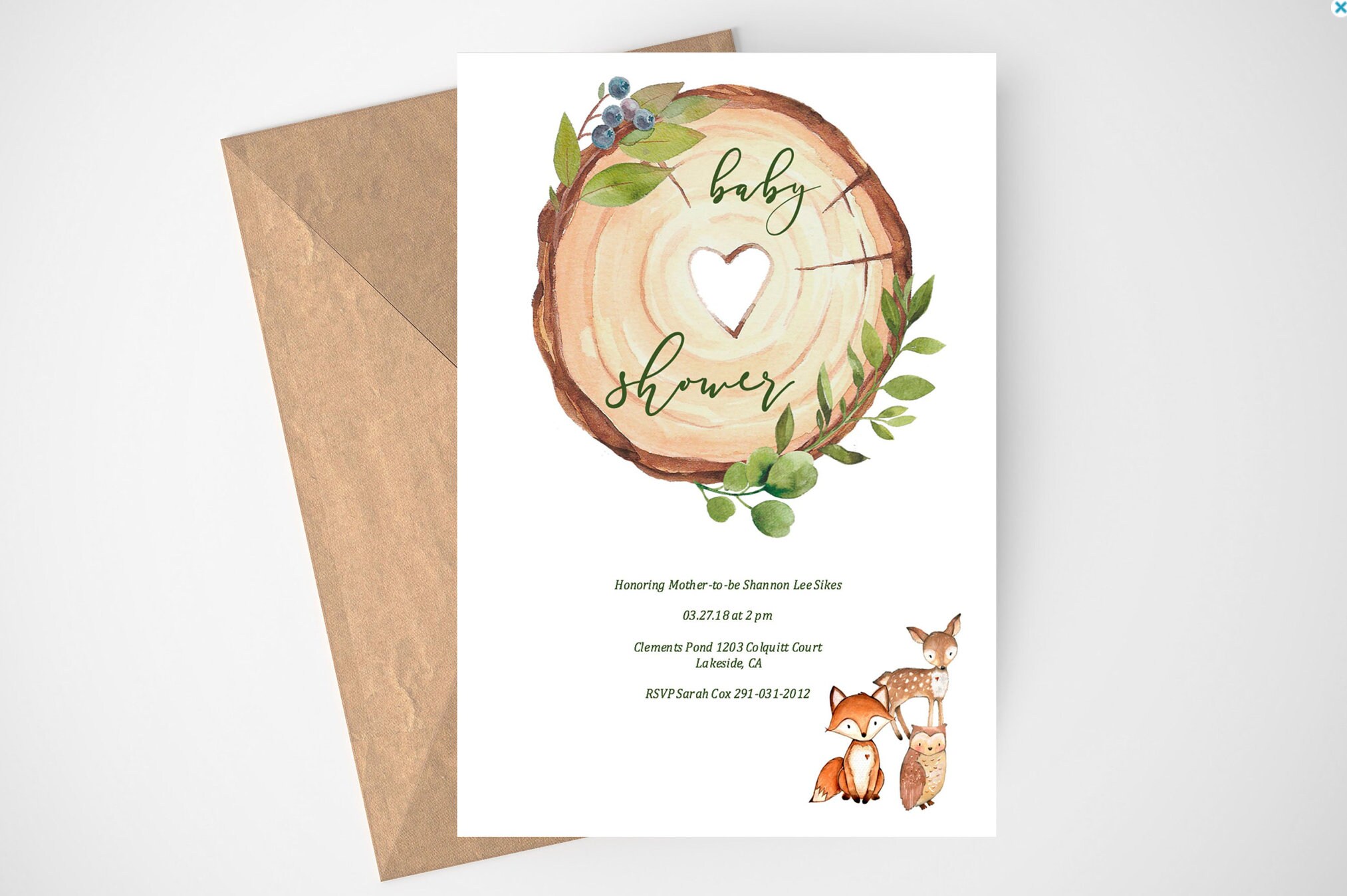 Woodland Theme Rustic Baby Shower Woodland Baby Shower | Etsy