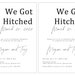 We Got Hitched Elopement Invitation Elopement Reception - Etsy