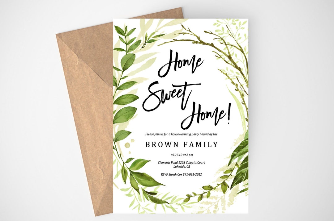 Housewarming Invite, Housewarming Party, New Home Invitation, New House ...