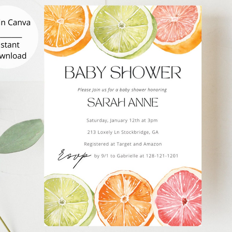 Citrus Baby Shower - Etsy