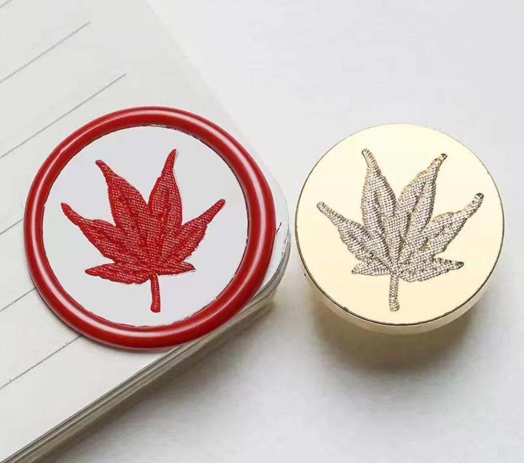 3D Knitted Maple Leaf Wax Seal Stamp: Invitation Sealing Kit - Etsy