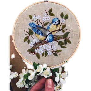 Inseparable King Bird Wedding Embroidery Kit,diy Wedding Bird in Branch ...