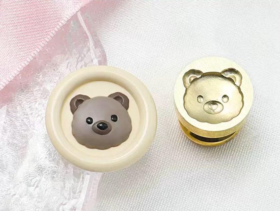3D Mini Bear Wax Seal Stamp /litter Bear Wax Seal Kit /cute Bear Wax ...