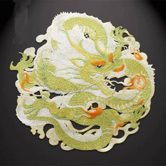 DIY Gold Dragon Iron on Patchcyan Dragon Clothes Patch red - Etsy