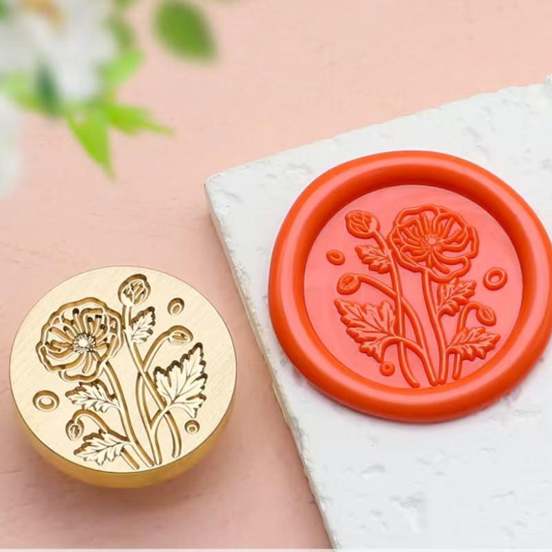 Wax Stamp Poppy - Etsy