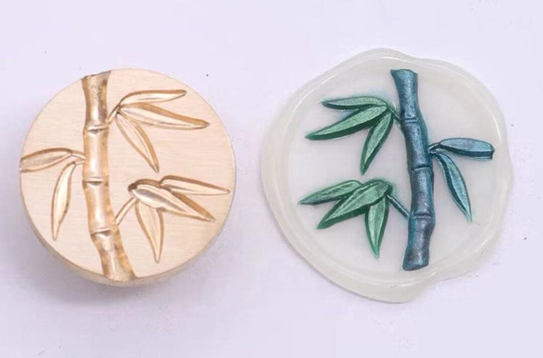 3D Bamboo Wax Seal Stamp: Plant Sealing Kit (25mm) - Etsy