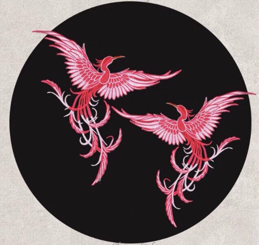 Colorful Phoenix Iron on Patch ,pink Phoenix Iron on Beautiful Phoenix ...
