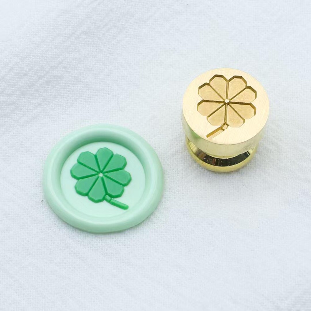 Mini Four Leaf Clover Wax Seal Stamp/four Leaf Wax Sealing Kit /plant ...