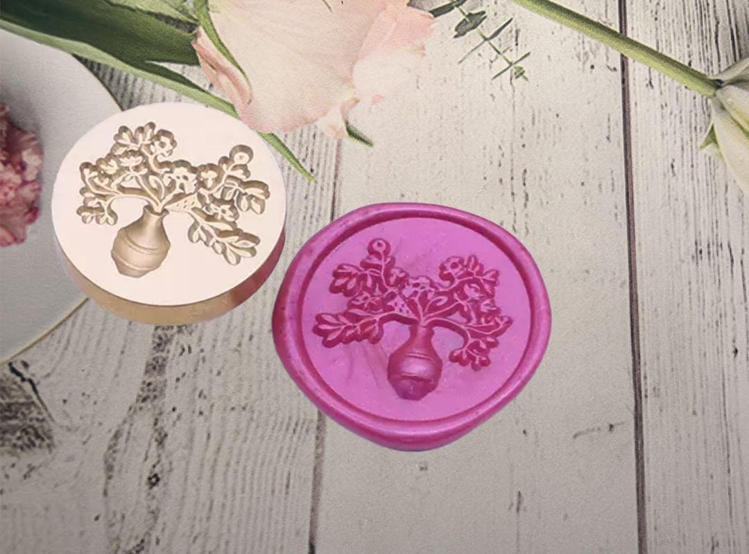 3D Flower Vase Wax Seal Stamp: Bouquet Flower Sealing Kit - Etsy