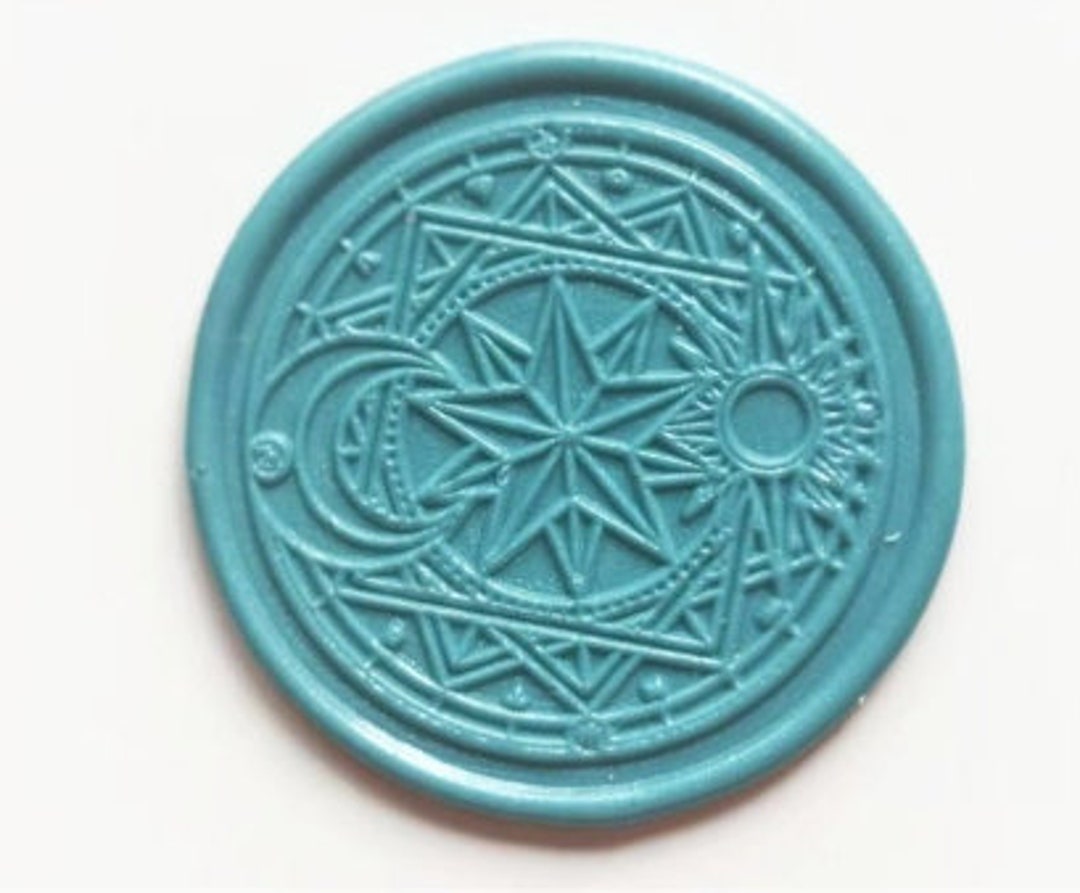 Magic Sun and Star Wax Seal Stamp /star Wax Stampmoon and Star Wax ...