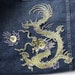 Large Dragons Flames Iron on Patch Gold Dragon Embroidered Iron on ...