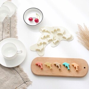 3D 9pcs Dolphins Silicone Mold /dolphins Mould /animal Soap Mold /cute ...