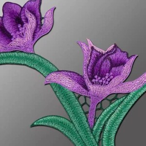 Colorful Orchid Iron on Patch ,orchid Patch ,plant Iron on Patch ,orchid Embrodery Patch - Etsy