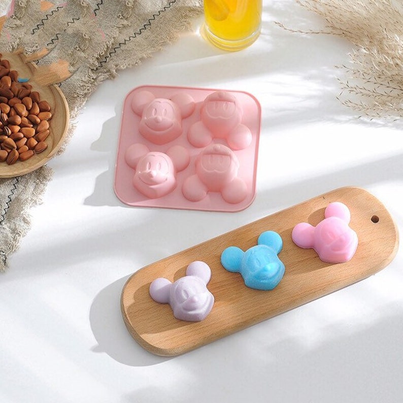 4pcs Mickey Mouse Silicone Mold /3D Mouse Head Shape Mould | Etsy