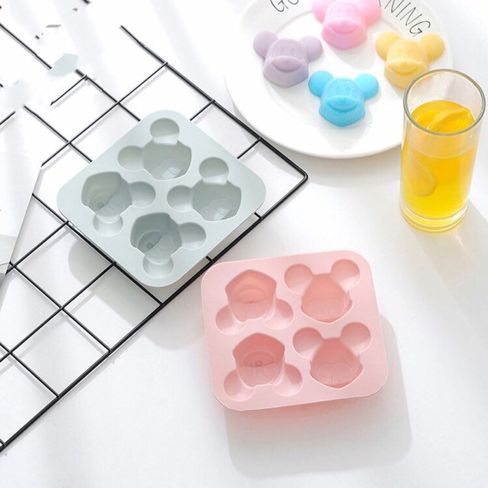 4pcs Mickey Mouse Silicone Mold /3D Mouse Head Shape Mould | Etsy