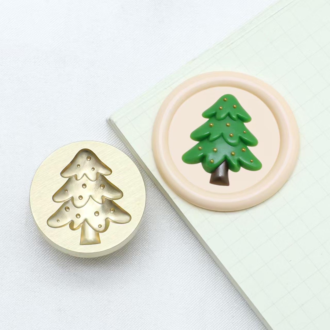 3D Christmas Tree Wax Seal Stamp: Holiday Sealing Kit - Etsy