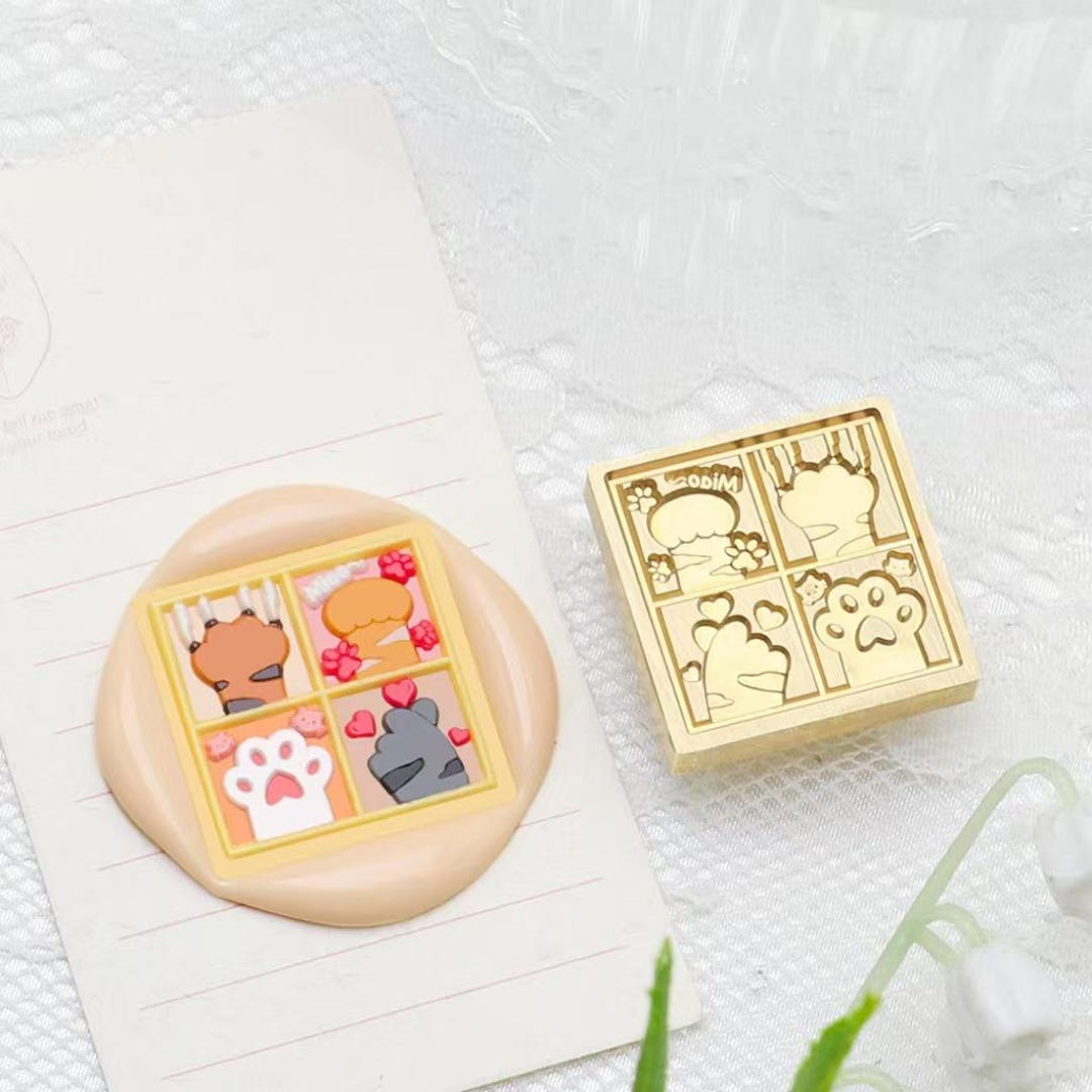 Cat Claw Wax Seal Stamp: Animal Paw Print Sealing Kit - Etsy