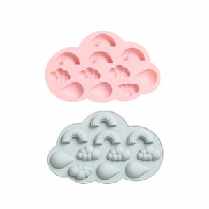 3D Rainbows Silicone Mold /cute Clouds Mould /raindrop Soap Mold ...