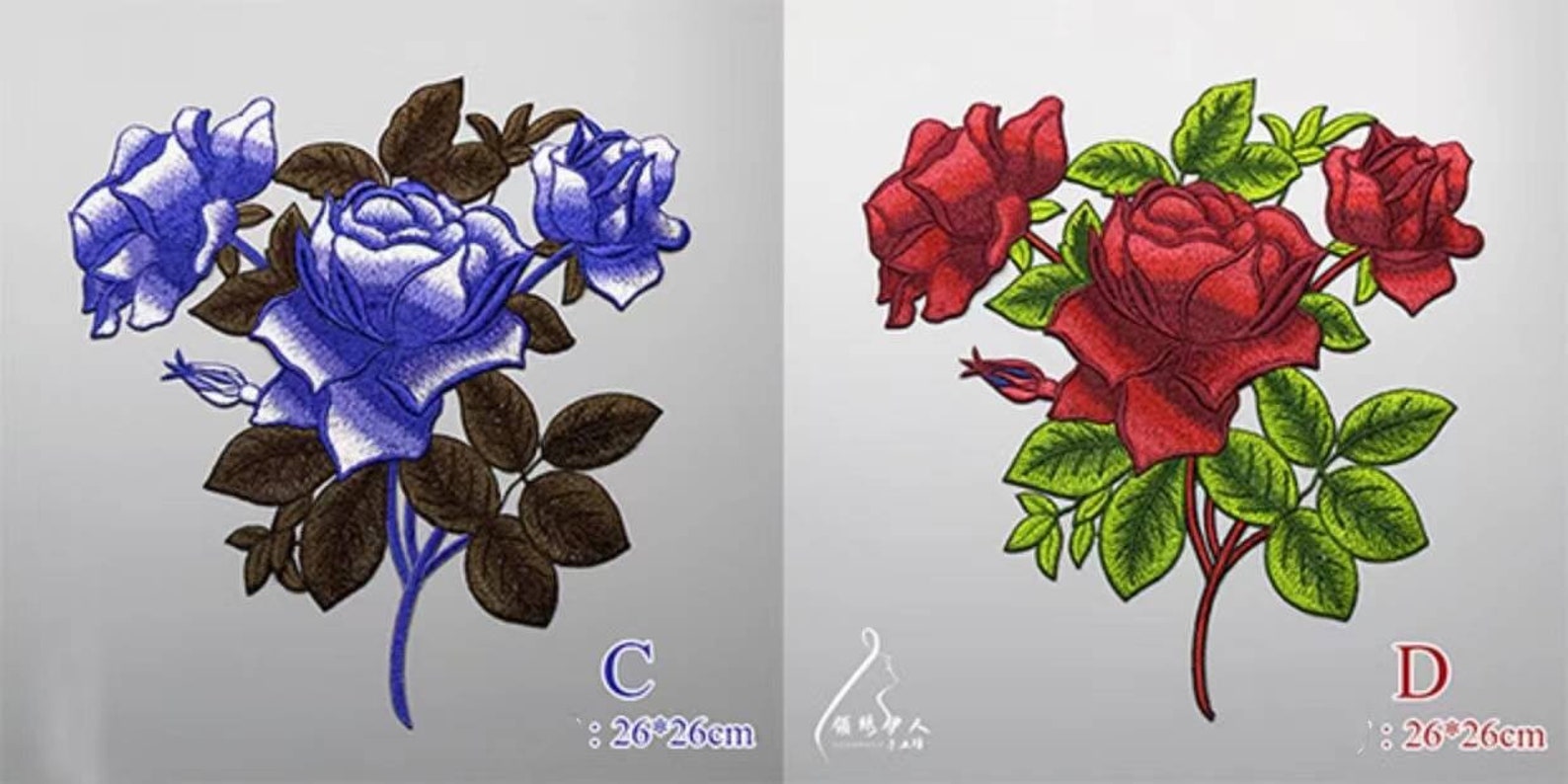 DIY Rose Patch in Ironrose and Leave Iron on Patch Clothes - Etsy