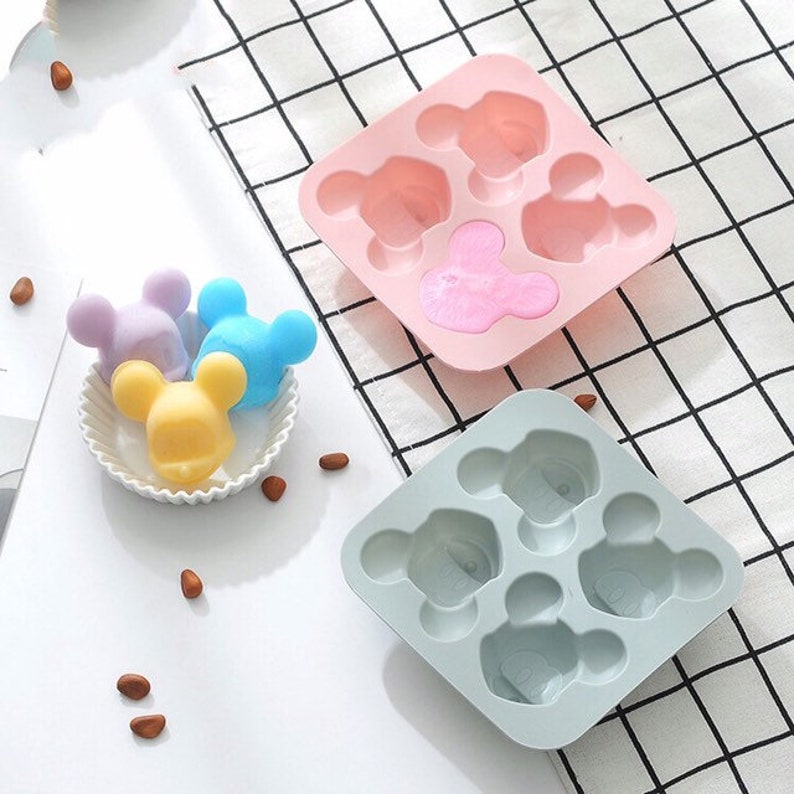 4pcs Mickey Mouse Silicone Mold /3D Mouse Head Shape Mould - Etsy