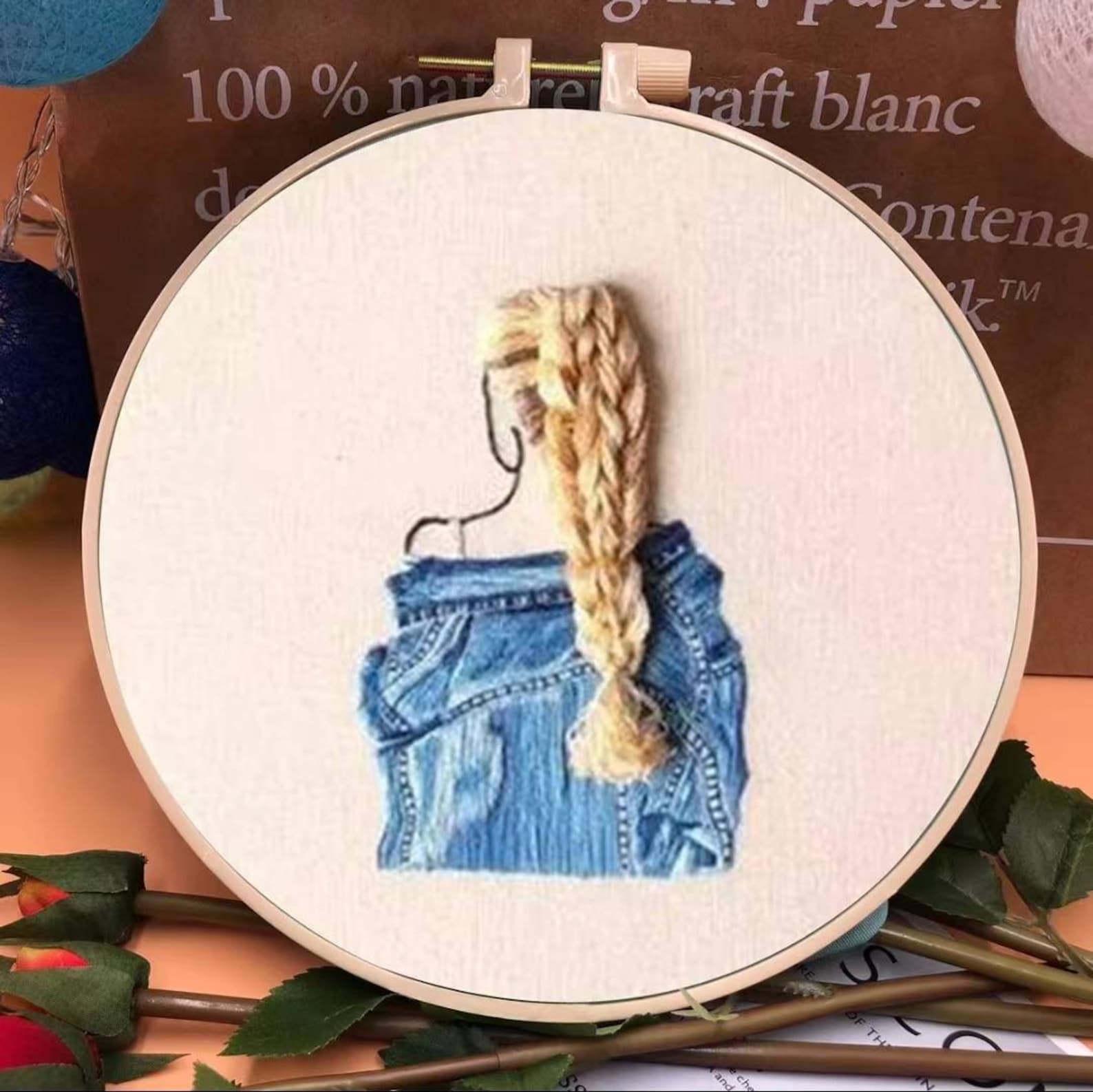 Pretty Girl Head Embroidery Kitgirl Head Embroidery - Etsy