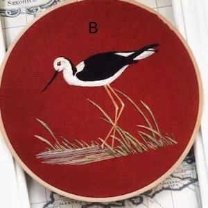 3D Magpie in Branch Embroidery Kit, Ostrich Embroidery Kit, Bird Modern ...
