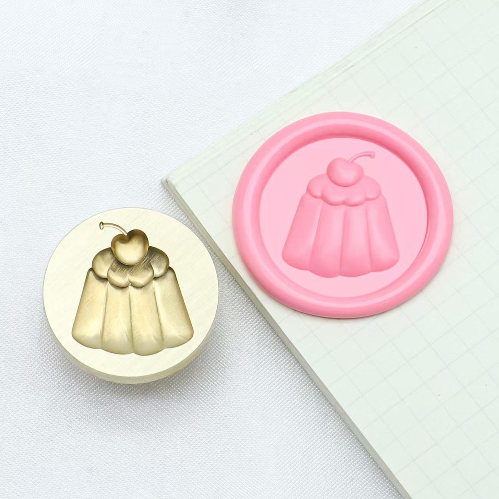 3D Cherry Cake Wax Seal Stamp: Dessert Sealing Kit - Etsy