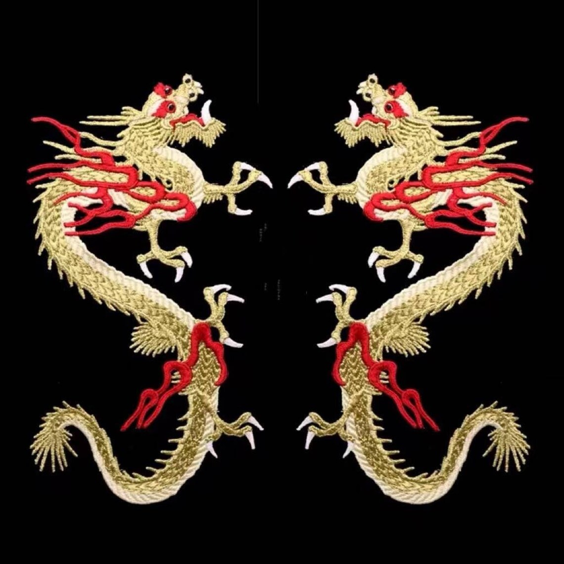 Embroidered Dragon Patch: Iron on or Sew on (10x19.5cm) - Etsy