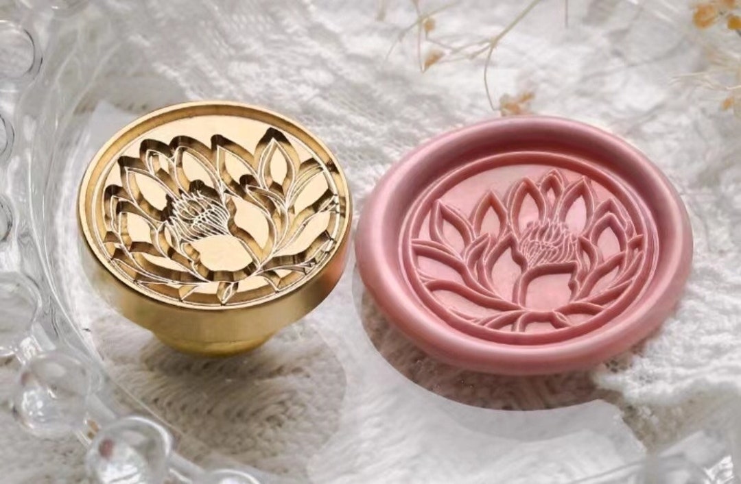 Lotus Wax Seal Stamp/lotus Flower Wax Sealing Kit /wedding Invitation ...