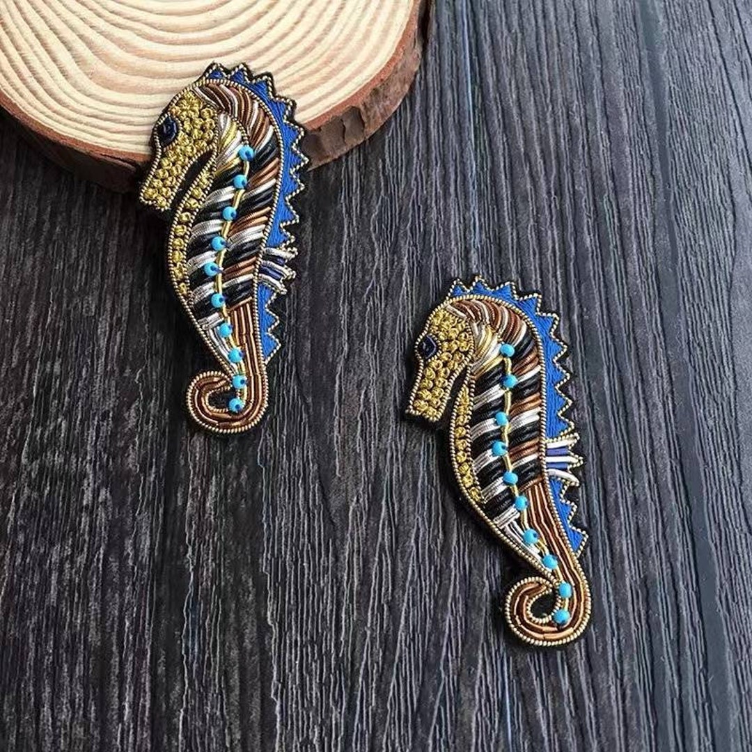 Seahorse Iron on Patch /cute Seahorse Iron on Patch /animal Clothes ...