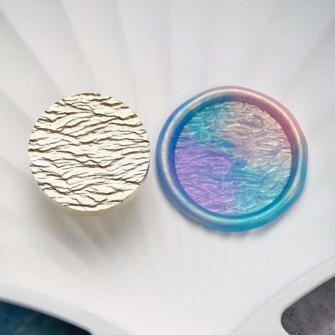 3D Blue Ocean Wax Seal Stamp/ocean Wax Seal Kit /sea and Ocean Wax Seal ...