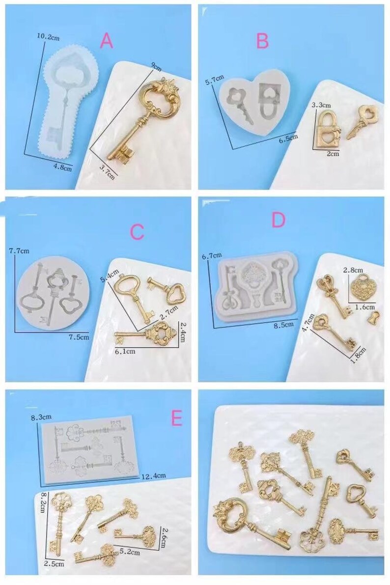 DIY Victorian Key Mold Set Silicone Keys Shaped Mold Cake - Etsy