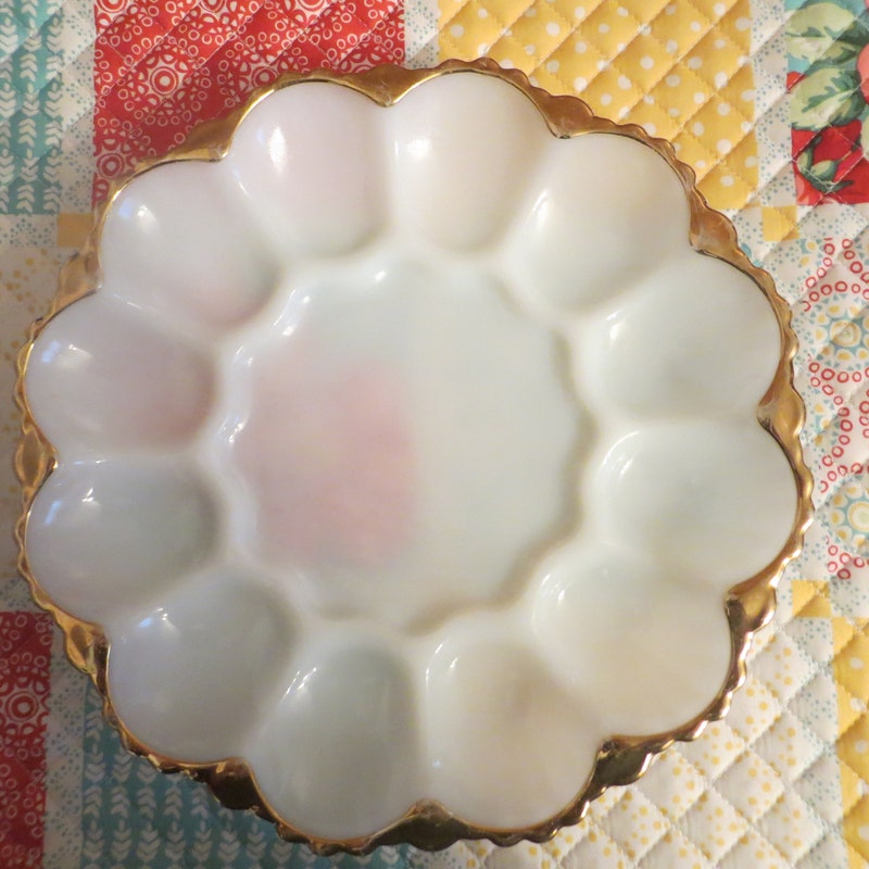 Milk Glass Platter - Etsy