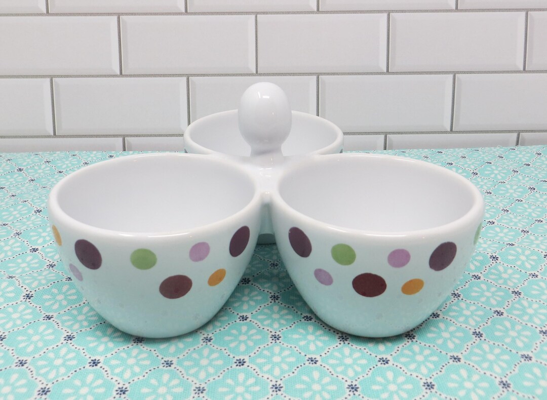 Pampered Chef Simple Additions Dots Three Part Serving Dish Dip Set - Etsy