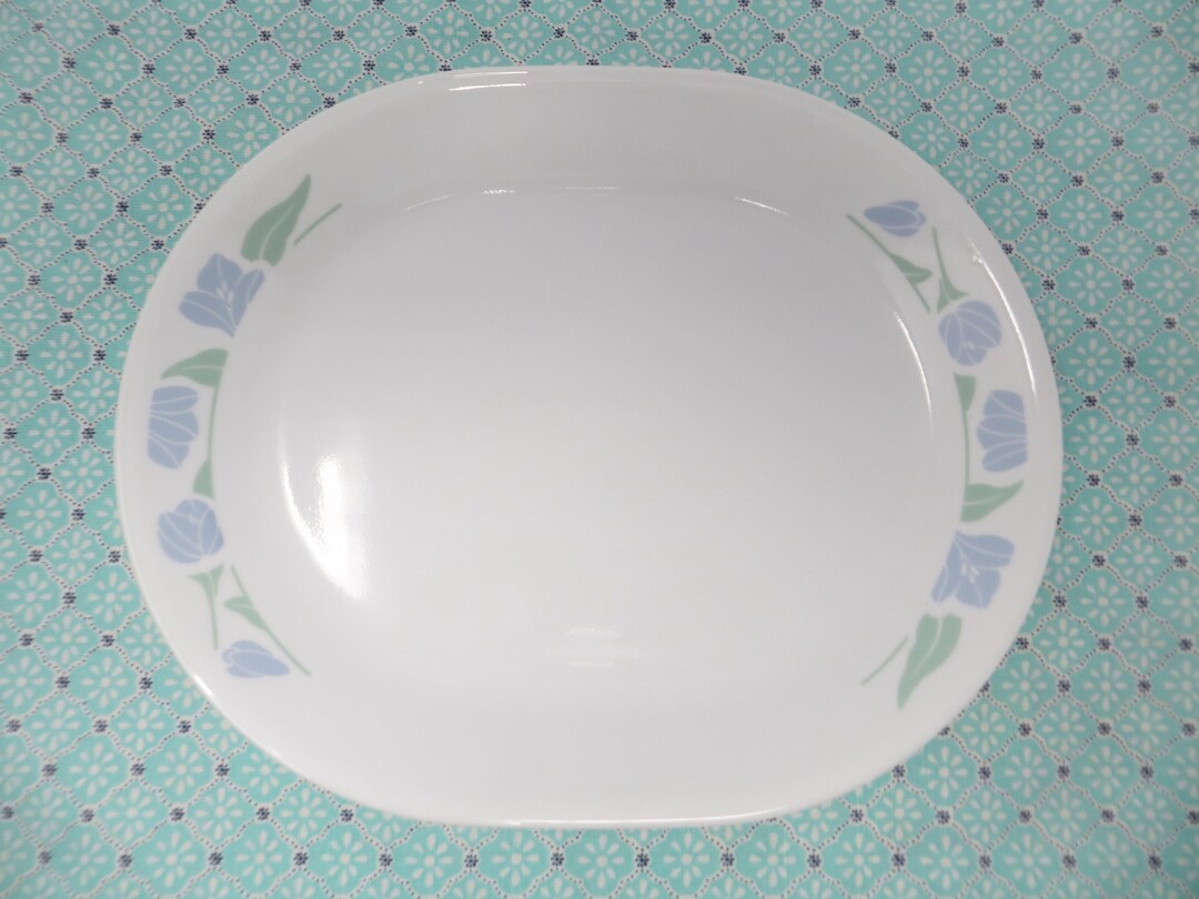 12" Oval Serving Platter Tray Friendship (corelle) by Corning, Blue ...