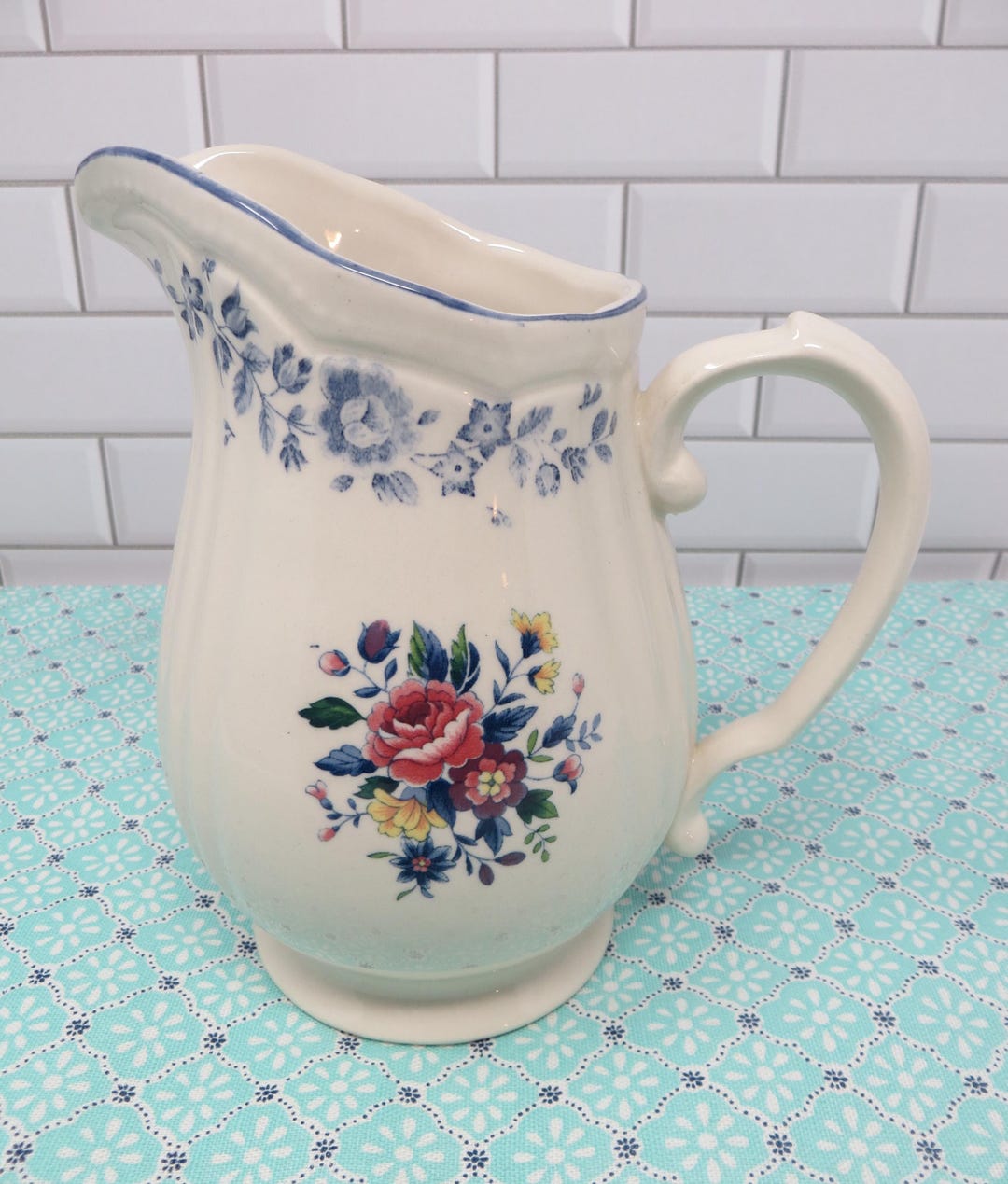 24 Oz Pitcher Flower Garden by Nikko, 6.38", Tablemates, Homestead ...