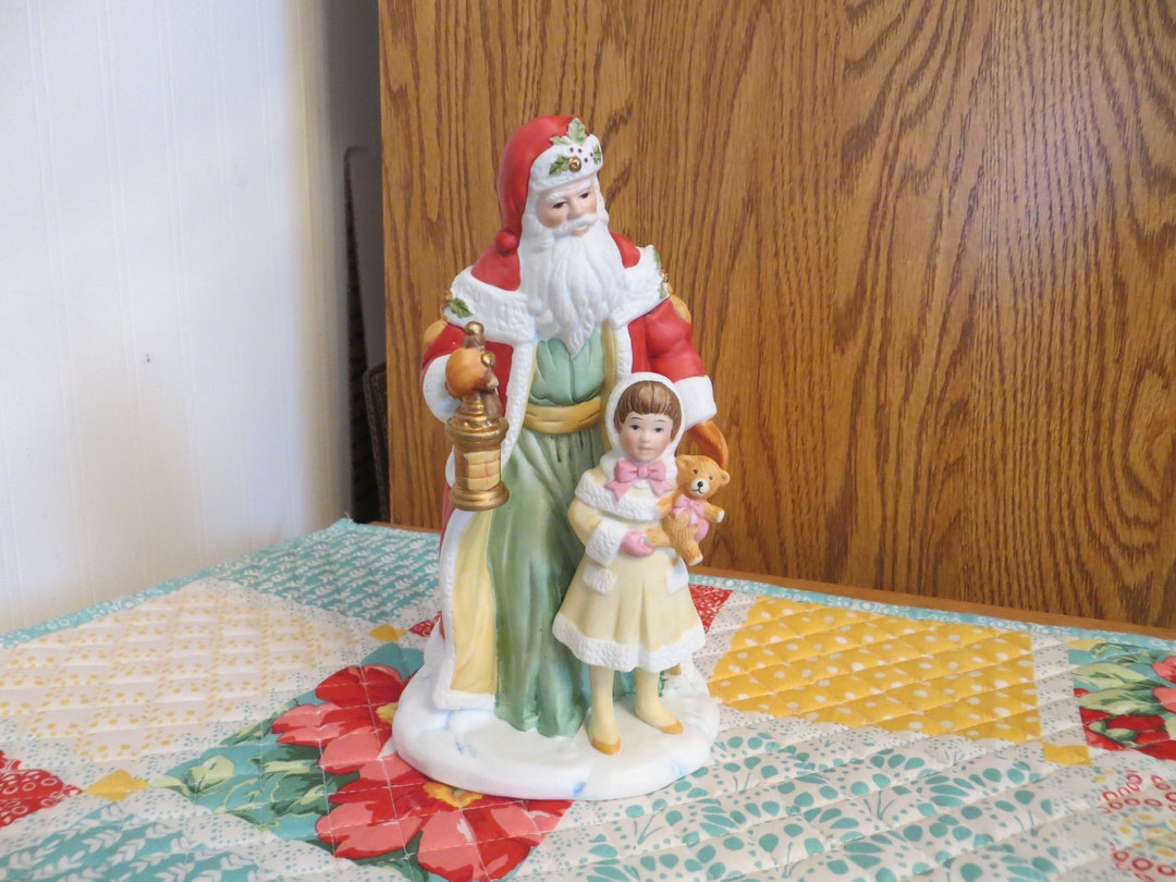 Beautiful Avon 1995 Santa Claus Figurine With Little Girl. Avon Source ...