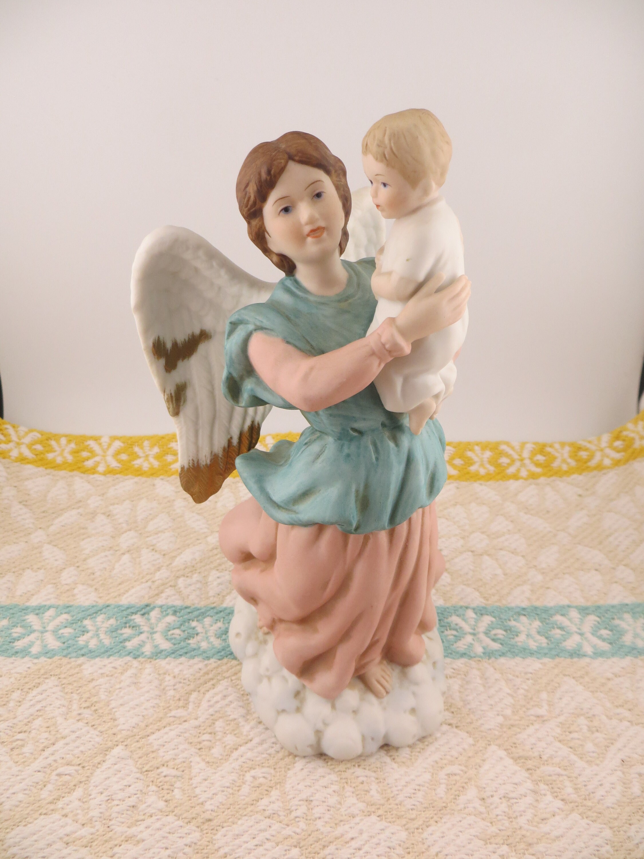 Home Interiors Homco Guardian Angel W/ Child Porcelain - Etsy