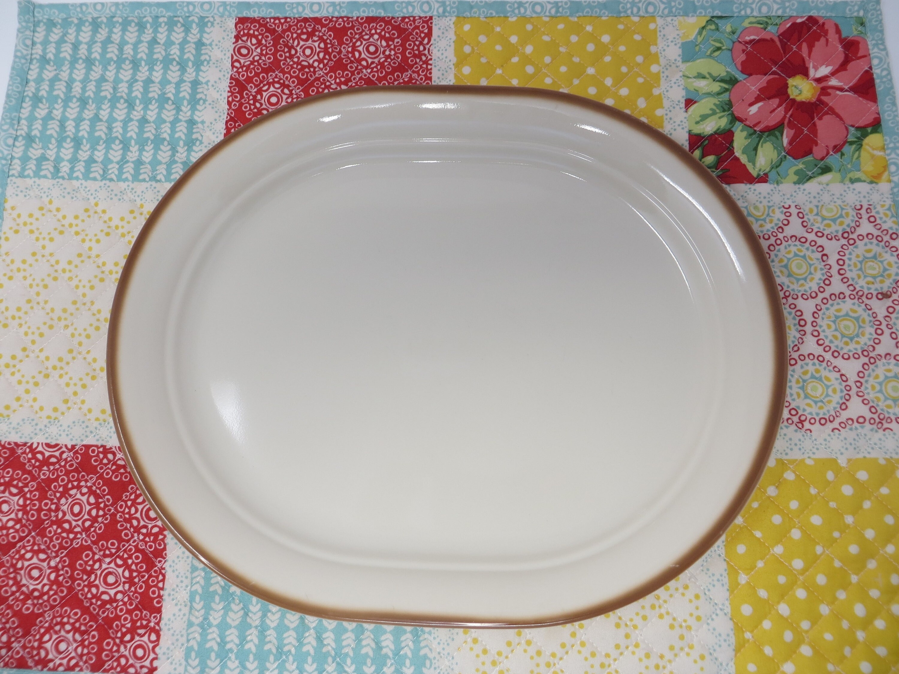 12 Oval Serving Platter Tray Sandscape corelle by Corning, Brown Bands ...