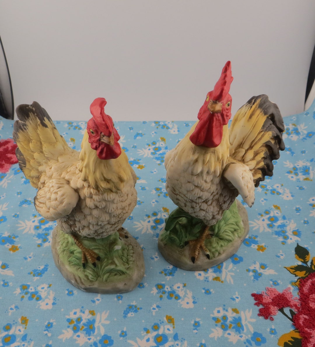 Vintage HOMCO (home Interior) #1446 Ceramic Porcelain Rooster and Hen ...