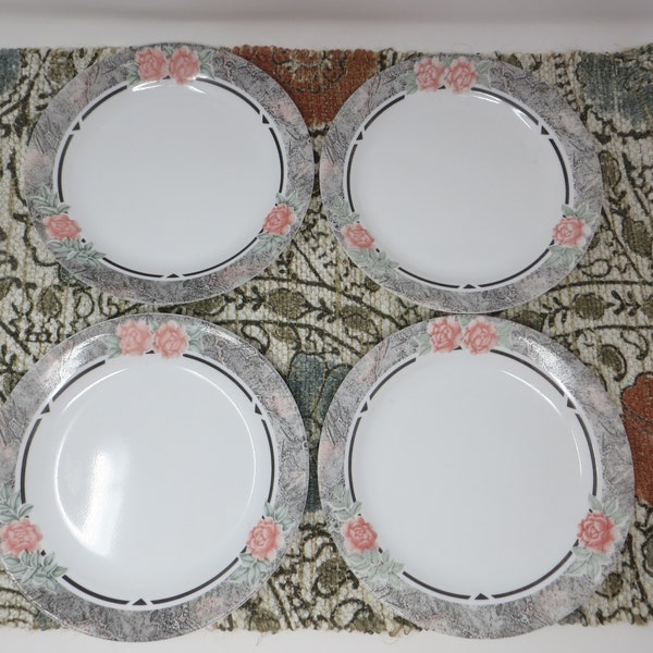 Pink Rose Corelle Plates - Etsy