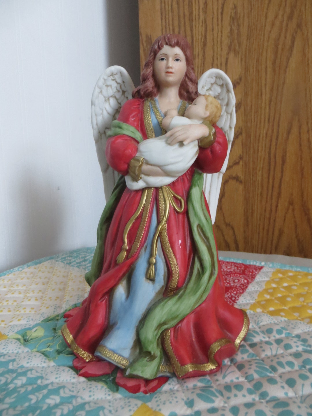 Home Interiors HOMCO Heaven's Treasures Christmas Angel Figurine #1432 ...