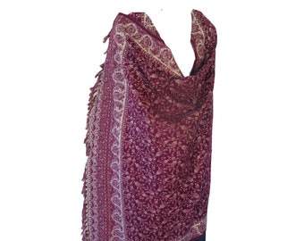 Throw Shawl Chakra Design Yak Sheep Polar Fleece Wool Yarn Blend ...