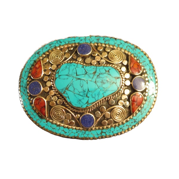 Turquoise Belt Buckle - Etsy
