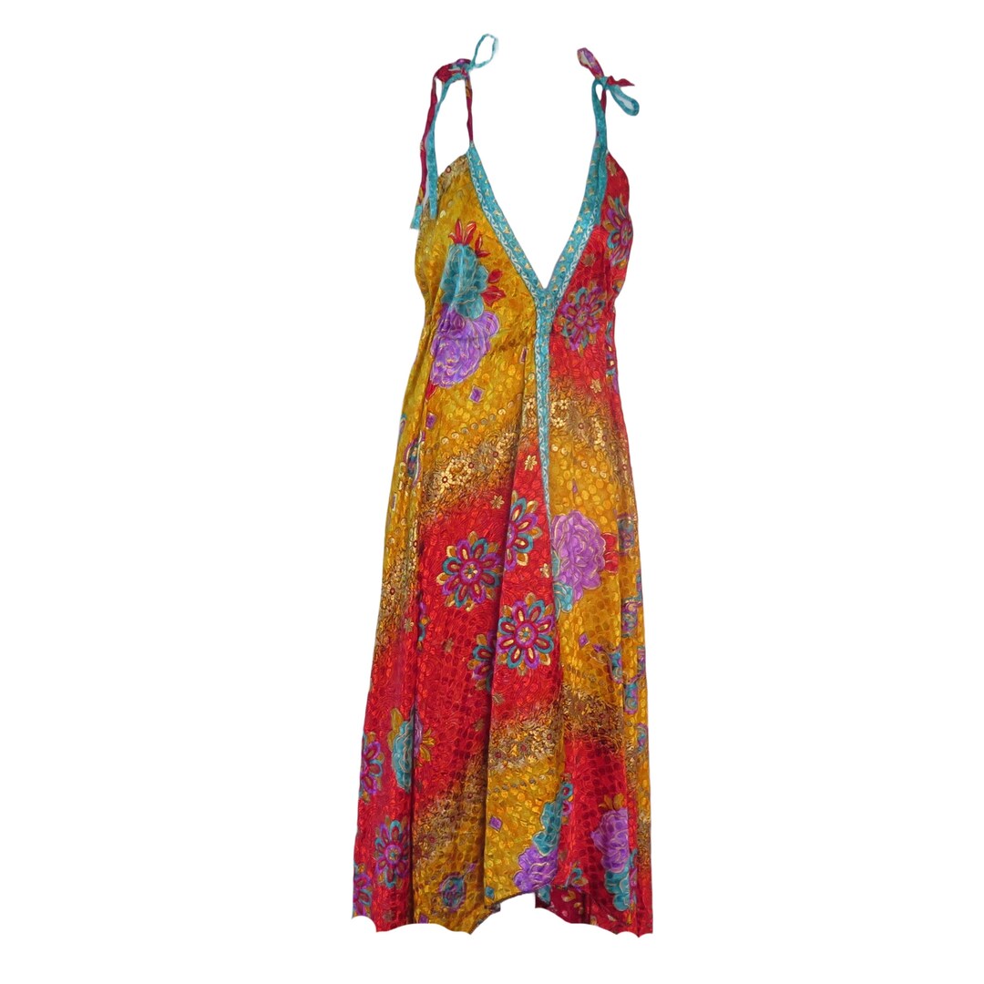 Sundress | Summer | Resort | Sexy | Backless | Beach | Silk | Cover-up ...