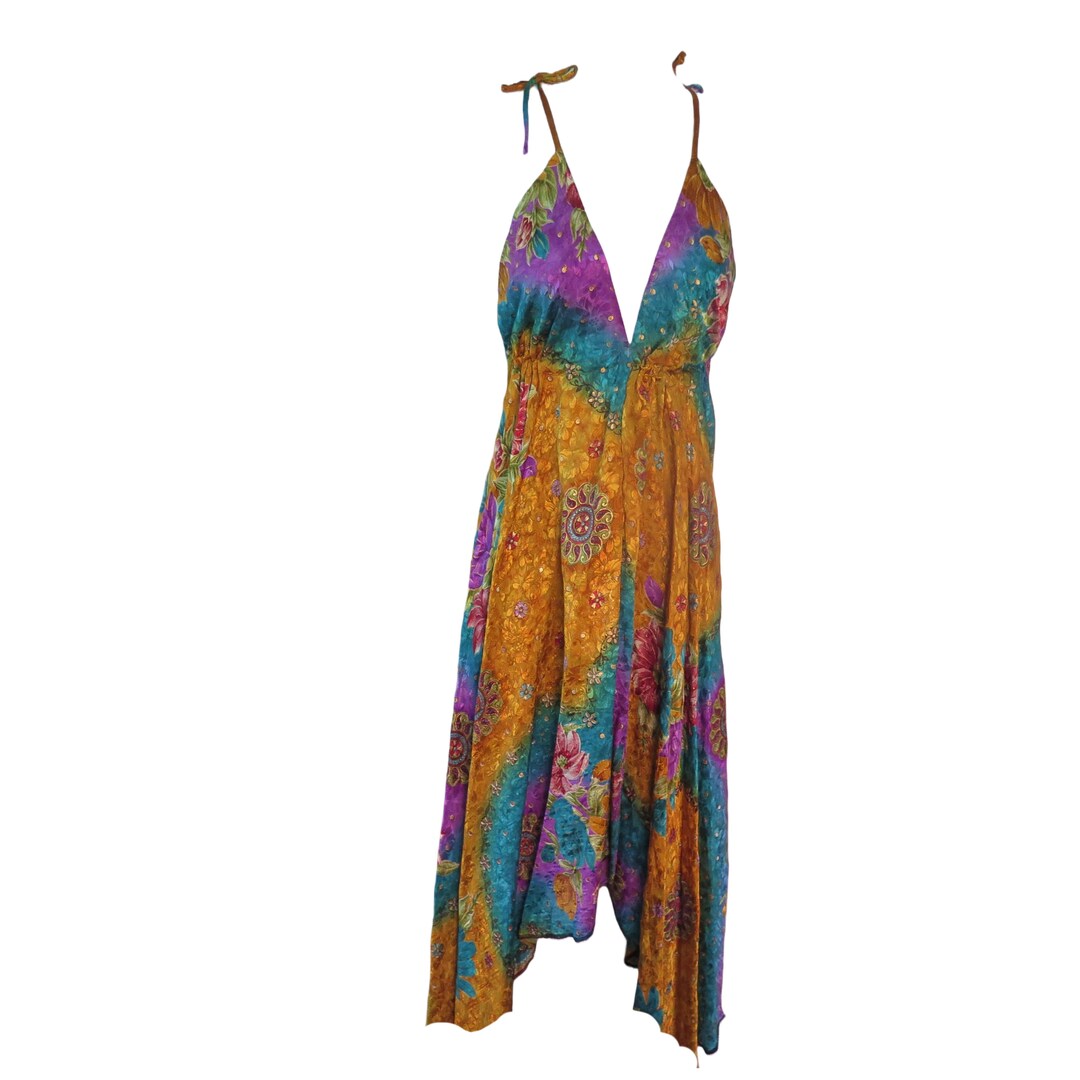 Sundress | Summer | Resort | Sexy | Backless | Beach | Silk | Cover-up ...